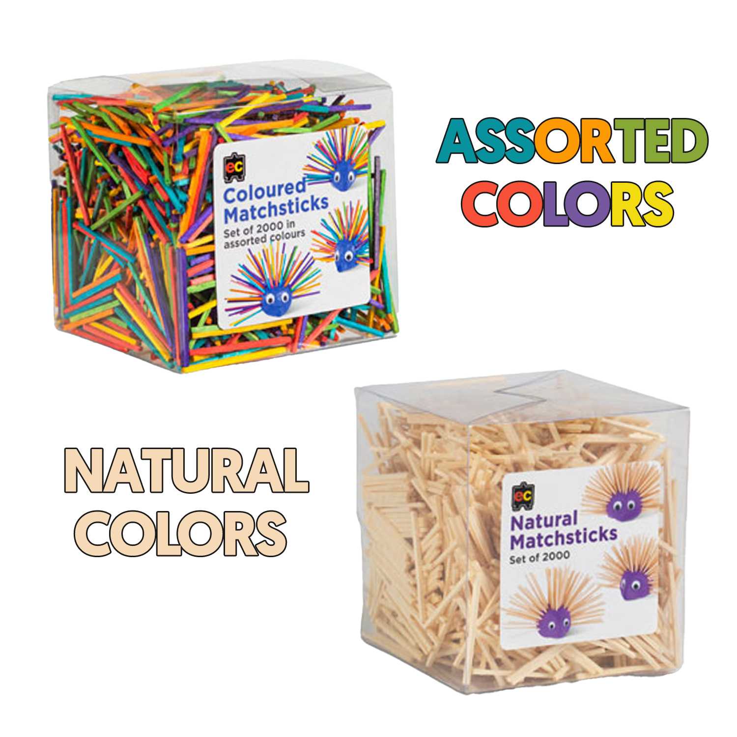 Matchstix (Natural & Bright Colours Available) 2,000Pcs/Pack – Tassway ...